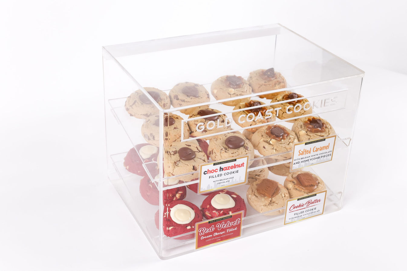 Elegant Cookie Display Cabinet + Our Best Selling Loaded Cookies – Gold ...