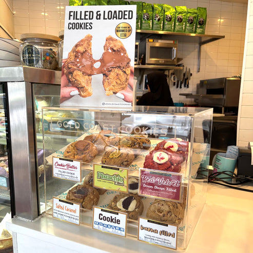 Elegant Cookie Display Cabinet + Our Best Selling Loaded Cookies – Gold ...
