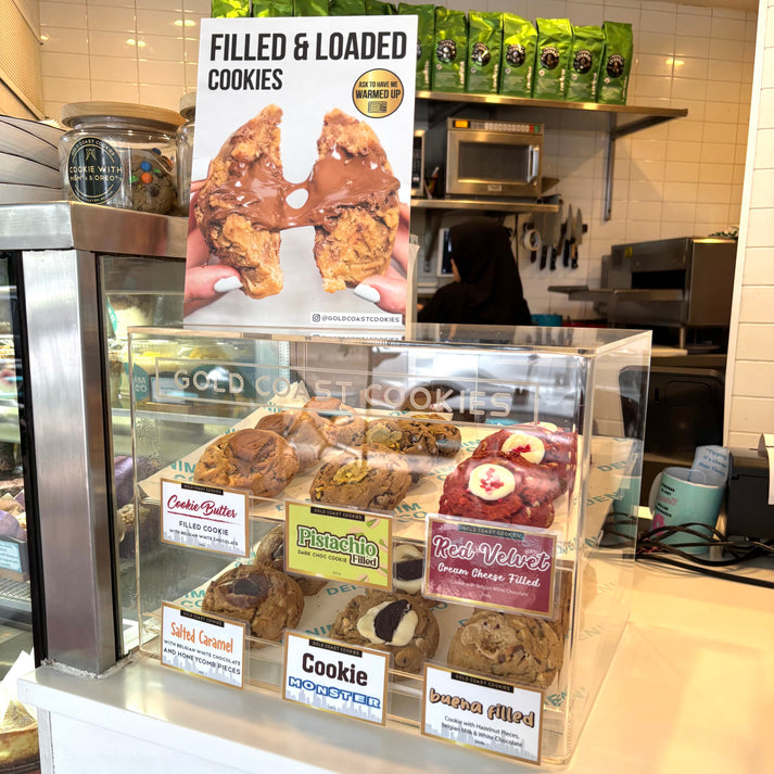 Elegant Cookie Display Cabinet + Our Best Selling Loaded Cookies – Gold ...