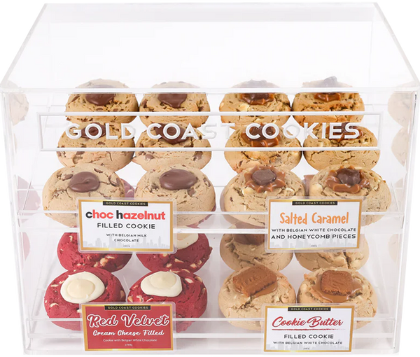 Elegant Cookie Display Cabinet + Our Best Selling Loaded Cookies – Gold ...